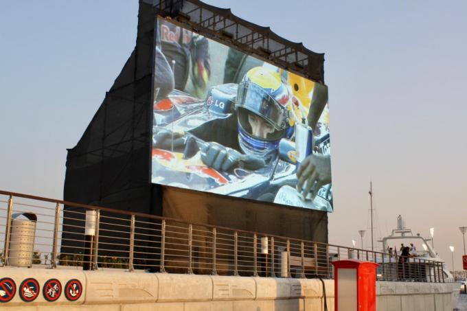 CCTV Cameras Advertising LED Billboard Steel Structure P8 Outdoor 45m ...